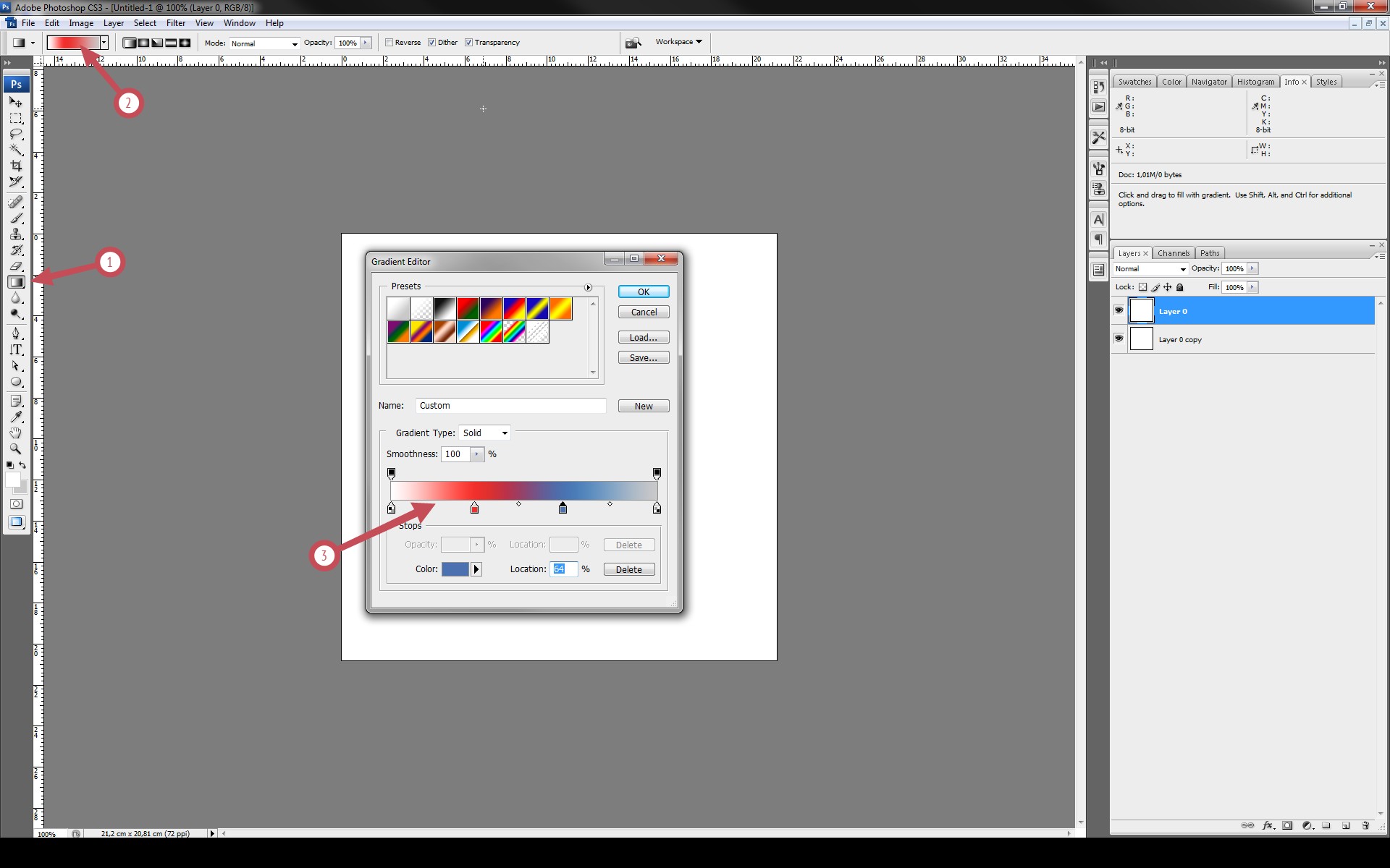 Adobe Photoshop Gradient Tool Аула урок 